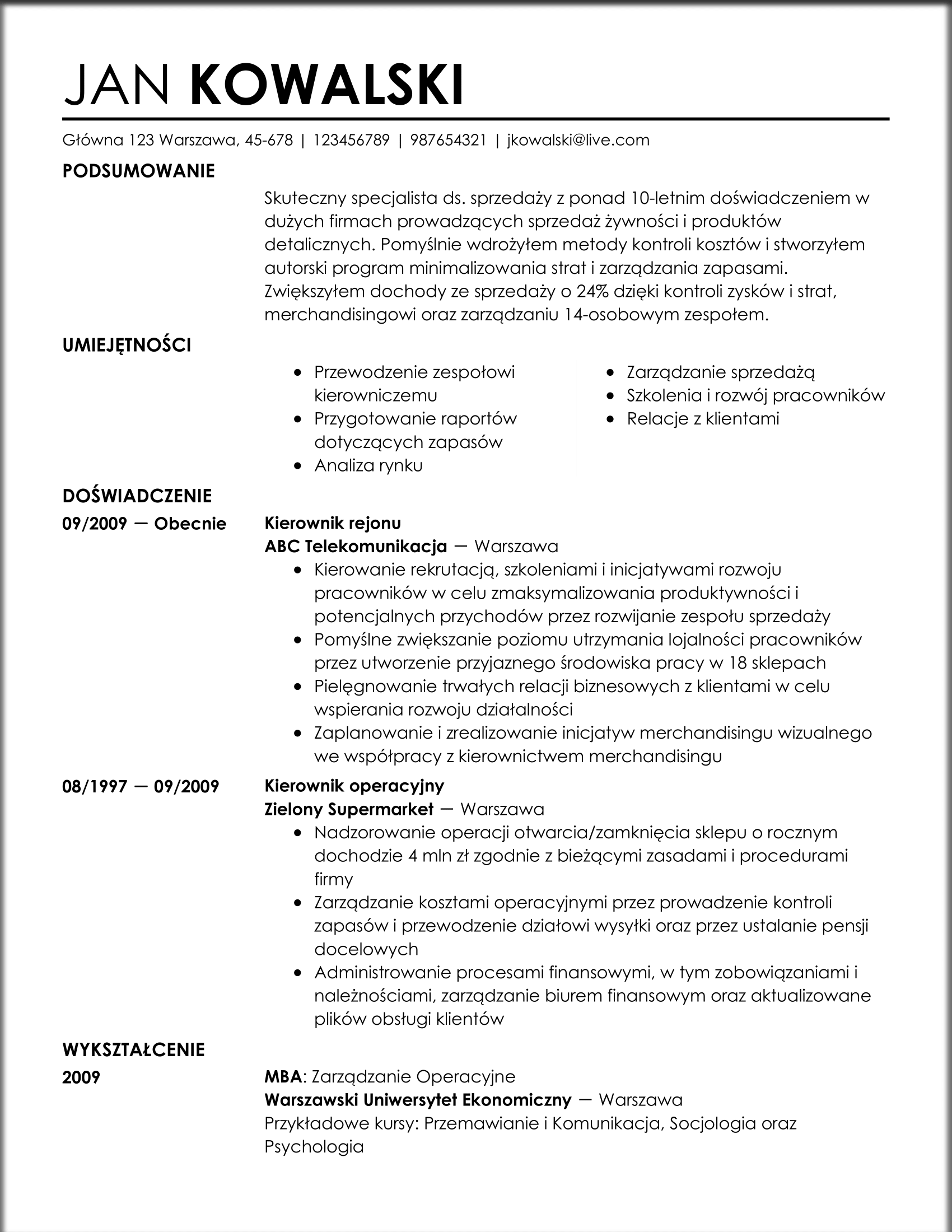 Gotowe szablony CV do pobrania. 12 profesjonalnych szablonów do CV
