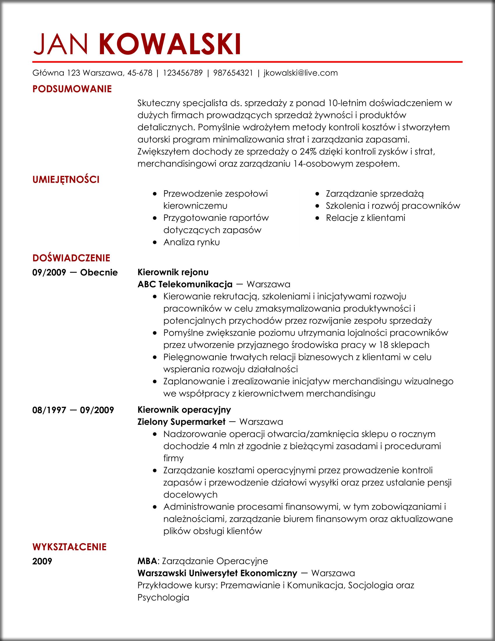 Gotowe szablony CV do pobrania. 12 profesjonalnych szablonów do CV