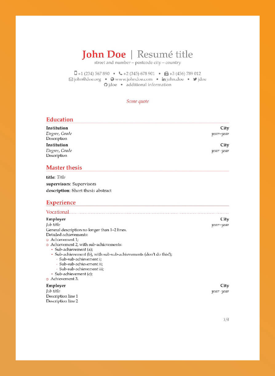 LaTeX CV — jak i gdzie stworzyć? 12 templates [szablonów]