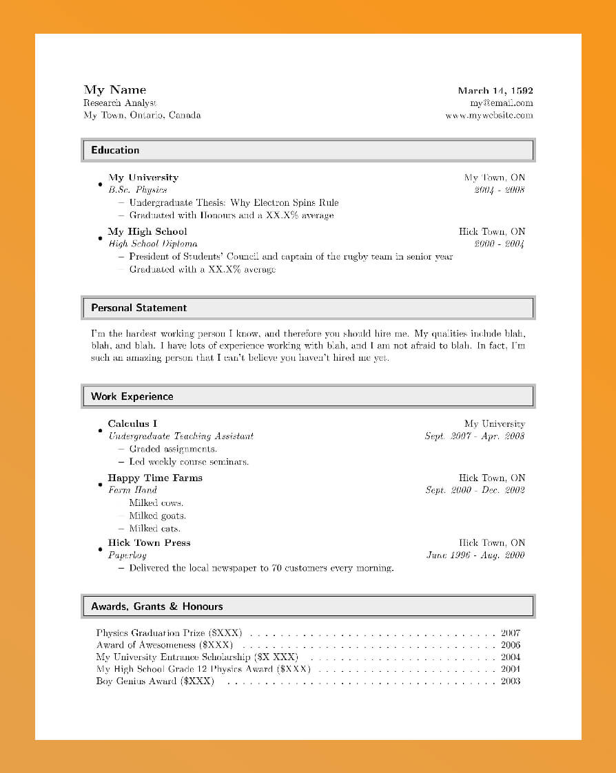 LaTeX CV — jak i gdzie stworzyć? 12 templates [szablonów]