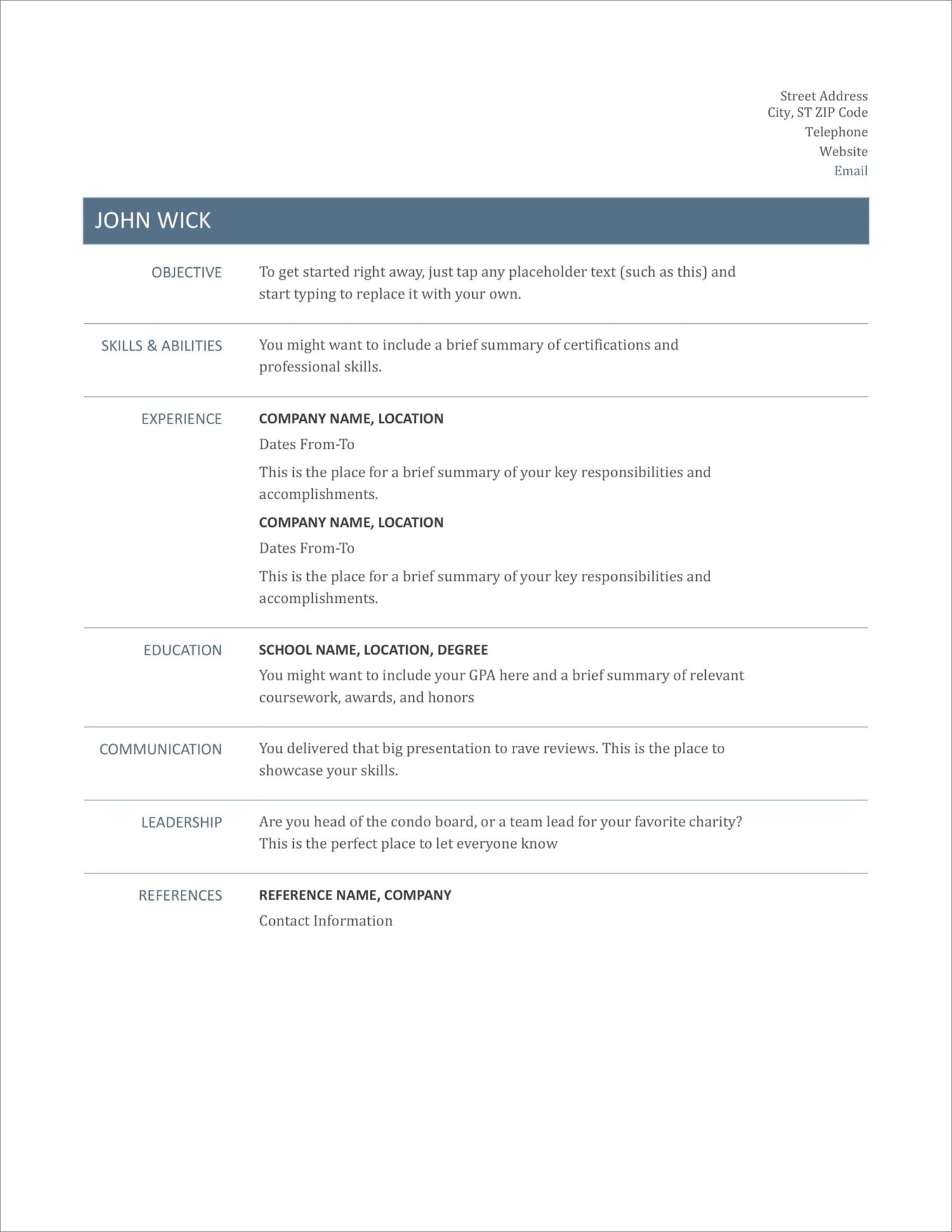 Free CV Templates 20 Darmowych Szablon w Resume I CV